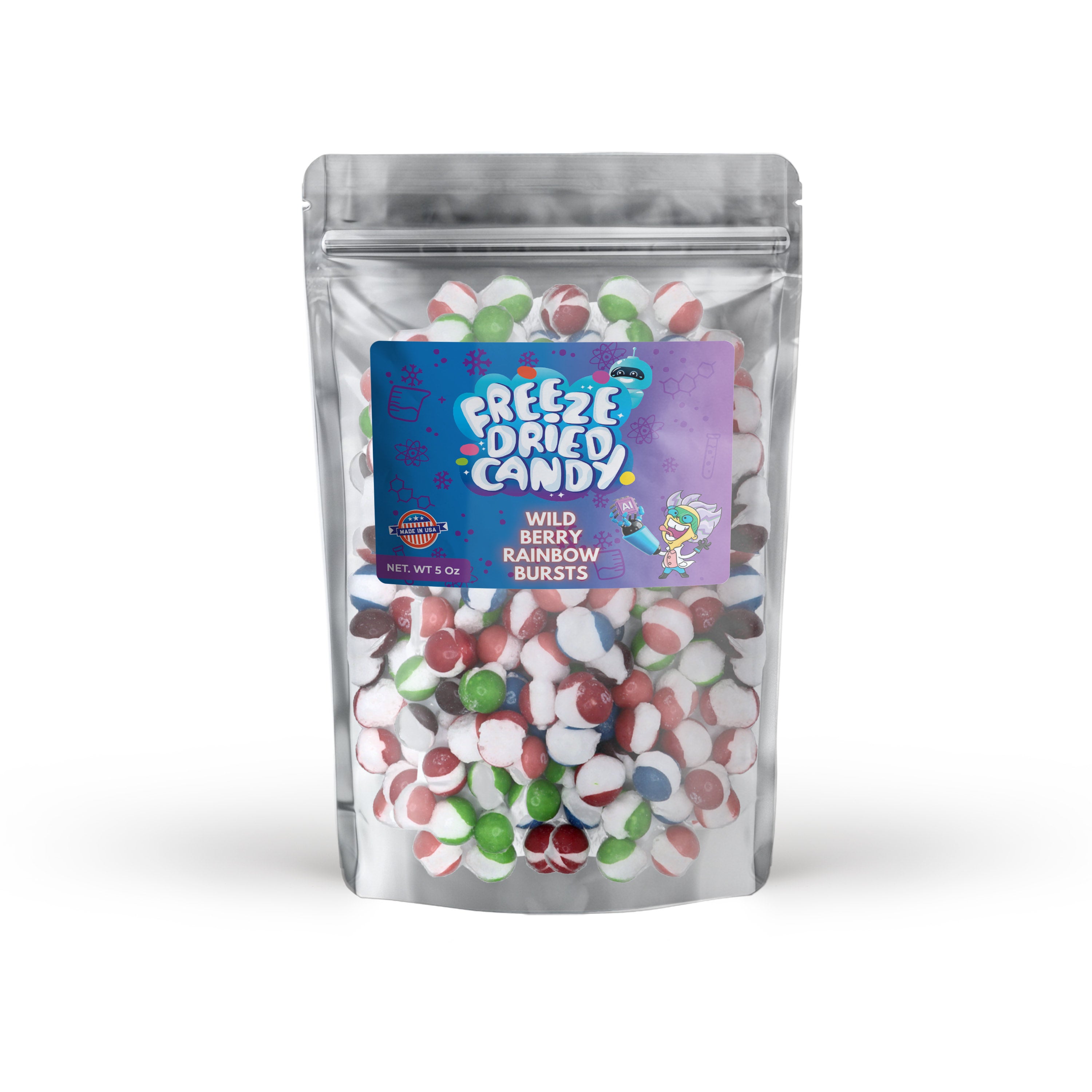 Freeze Dried Candy Wild Berry Rainbow Bursts | AI Freeze Dried